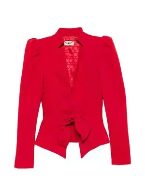 Elisabetta Franchi Bow Detail Blazer - Red