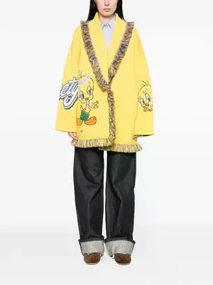 Alanui Tweety Intarsia Cardigan - Yellow