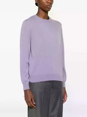 ALLUDE Crew Neck Long Sleeve Sweater