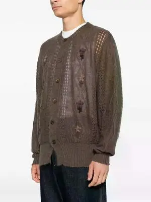 MAGLIANO Embroidered Cardigan - Brown