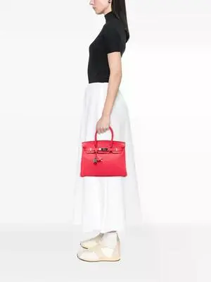 Hermès 2014 Clemence Birkin Retourne 30 Handbag - Red