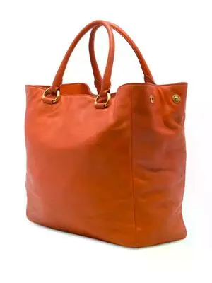Prada 2013-2026 Vitello Daino Front Zip Open Convertible Tote Satchel
