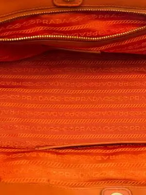 Prada 2013-2026 Vitello Daino Front Zip Open Convertible Tote Satchel