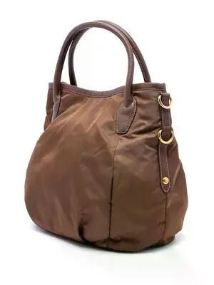 Prada 2000-2013 Vitello Daino Trimmed Tessuto Satchel