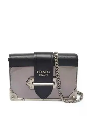 Prada Cahier Leather Clutch Bag
