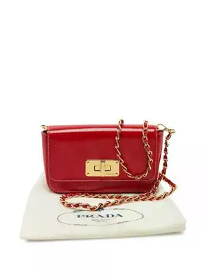 Prada Saffiano Leather Turn-lock Shoulder Bag