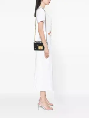 Gucci 2016-2026 Small Calfskin Bee Star Padlock Crossbody Bag - Black