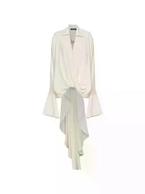 Amen Wrap-front Asymmetric Shirt