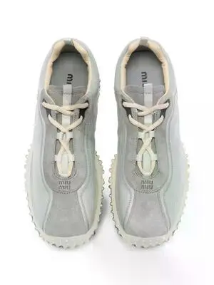 Miu Miu Bubble Technical-fabric And Suede Sneakers