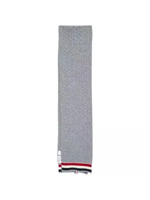 Thom Browne Cable-knit Striped Scarf