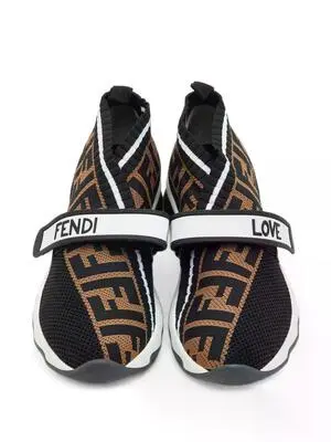 Fendi Rockoko Touch-strap Sneakers