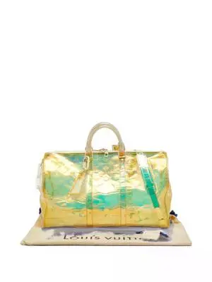LOUIS VUITTON 2019 Monogram Prism Keepall Bandouliere 50 Holdalls