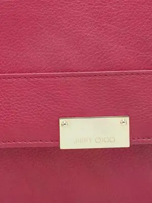 JIMMY CHOO Reese Grained Leather Clutch Bag