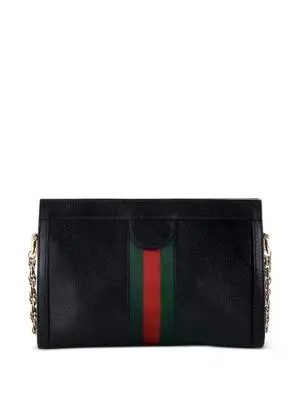 Gucci Ophidia Chain Shoulder Bag Leather Small Crossbody Bag - Black