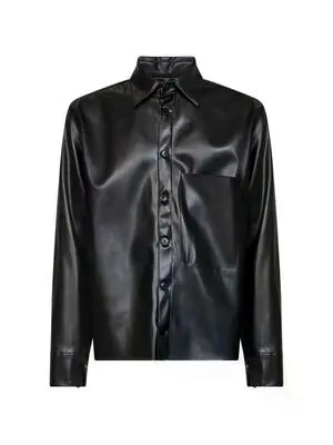 COSTUMEIN Leather-effect Chest-pocket Shirt