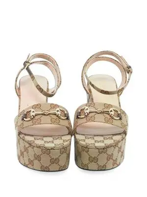 Gucci Horsebit Gg Platform Sandals