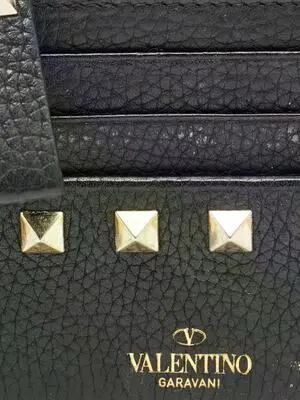Valentino Garavani Rockstud Card Holder - Black
