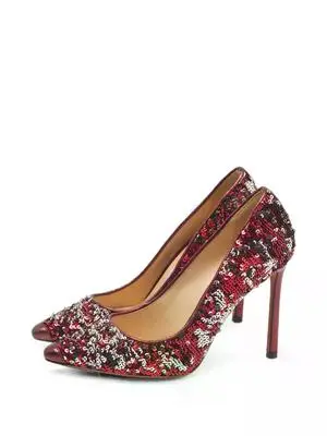 JIMMY CHOO Anouk Sequin-embellished Pumps