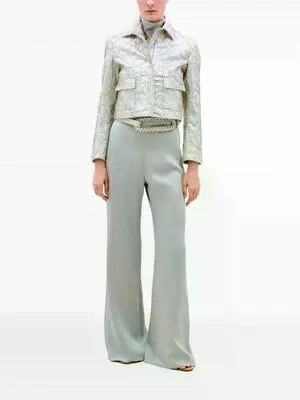 Silvia Tcherassi Perla Floral-embroidered Cropped Jacket