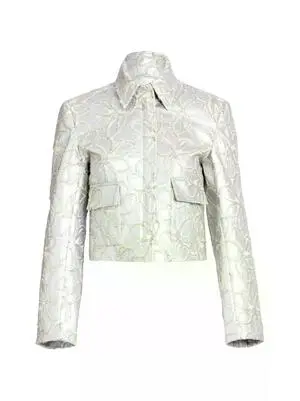 Silvia Tcherassi Cropped Floral-embroidered Jacket