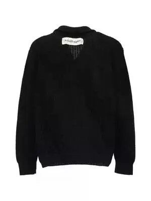 AMISH SUPPLIES Ribbed-knit Zip-up Sweater