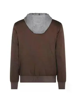 Eleventy Silk Hooded Jacket