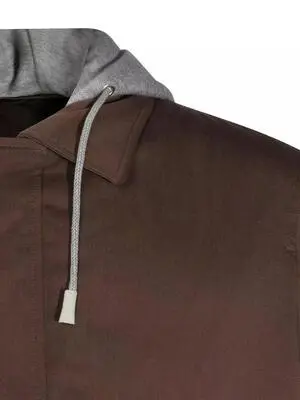 Eleventy Silk Hooded Jacket