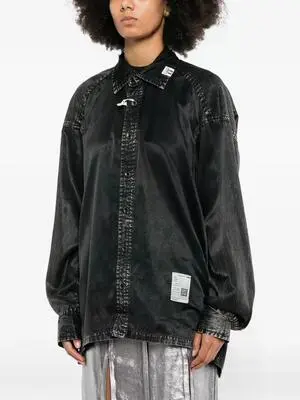 Mihara Yasuhiro Acid Wash Logo Patch Shirt