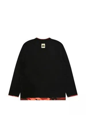 AAPE BY *A BATHING APE Embroidered Layered-hem T-shirt