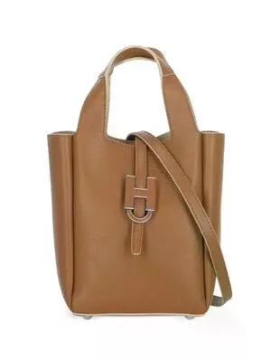 Hogan Mini Shopping Bag With H Pendant - Brown
