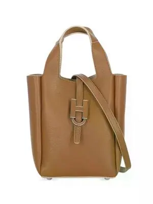 Hogan Mini Shopping Bag With H Pendant - Brown