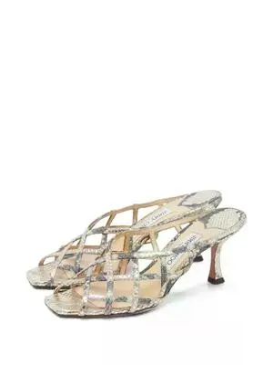 JIMMY CHOO Sai Snakeskin-embossed Sandals