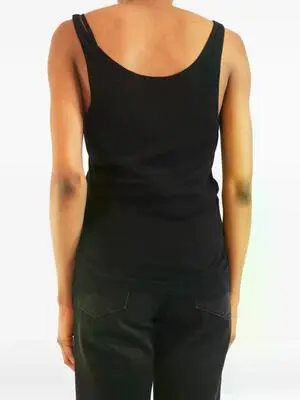Saint Laurent Sheer Ribbed Tank Top