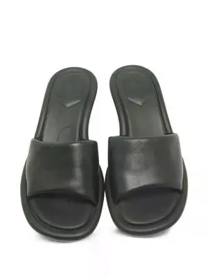 Fendi Open Toe Logo Heel Sandals