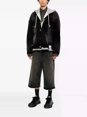Mihara Yasuhiro Layered Denim Jacket - Black