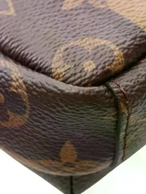 LOUIS VUITTON Monogram Reverse Double Phone Pouch Crossbody Bag