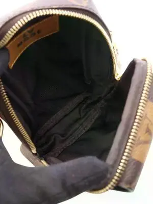 LOUIS VUITTON Monogram Reverse Double Phone Pouch Crossbody Bag