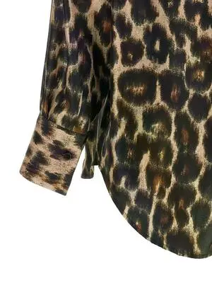 Alberto Biani Animal-print Silk Shirt