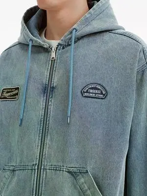 FINGERCROXX Logo-patch Zip-up Hoodie