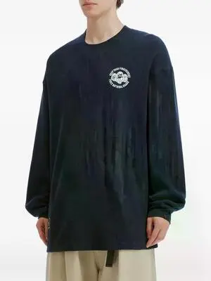 FINGERCROXX Waffle-knit Logo-print T-shirt