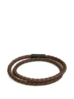 Tateossian Braided Leather Wrap Bracelet
