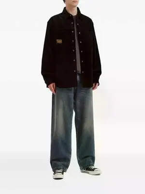 FINGERCROXX Logo-patch Corduroy Shirt