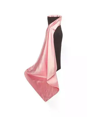 Solace London Strapless Maxi Dress With Draped Train