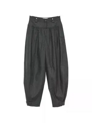 Chloé High-waisted Pleated Trousers - Grey