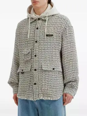 MUSIUM DIV. Tweed-effect Hooded Jacket
