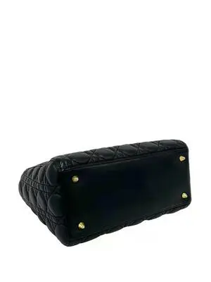 Dior 2010-2026 Medium Lambskin Cannage Lady Satchel
