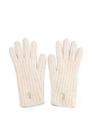 Ruslan Baginskiy Ribbed Knit Monogram Gloves