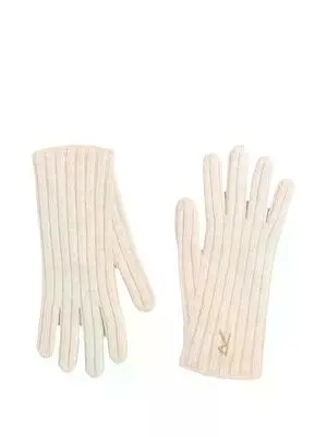 Ruslan Baginskiy Ribbed Knit Monogram Gloves