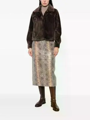 BOMBOOGIE Faux-fur Pocket-detail Jacket