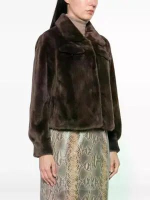 BOMBOOGIE Faux-fur Pocket-detail Jacket